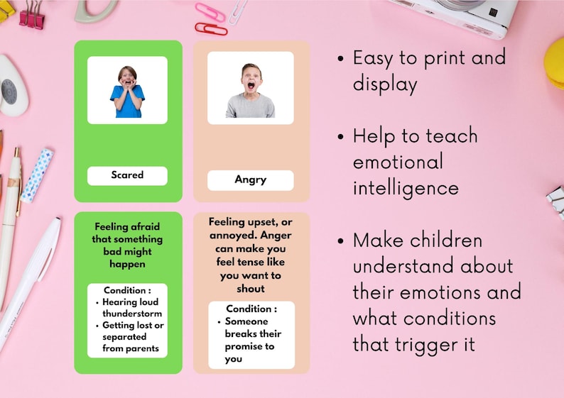 Emotions Flashcards Printable Emotions Flashcards, Real Children ...