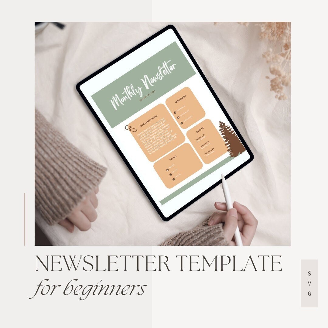 Downloadable Printable Newsletter Template for Beginners - Etsy
