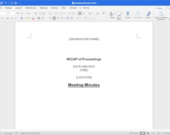 LLC Annual Meeting Minutes Template Limited Liability Company - Etsy