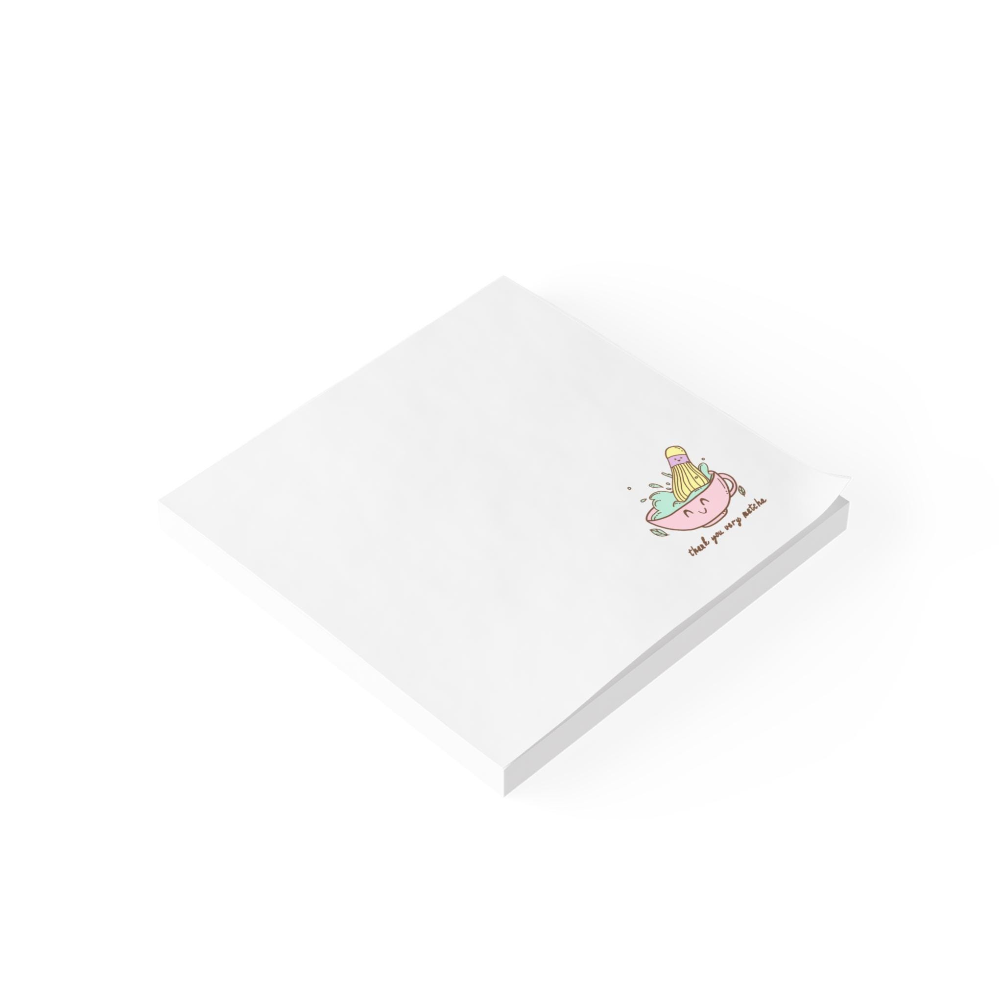 Matcha Cup Post-it® Note Pads, Hand Drawn Illustration, Whimsical ...