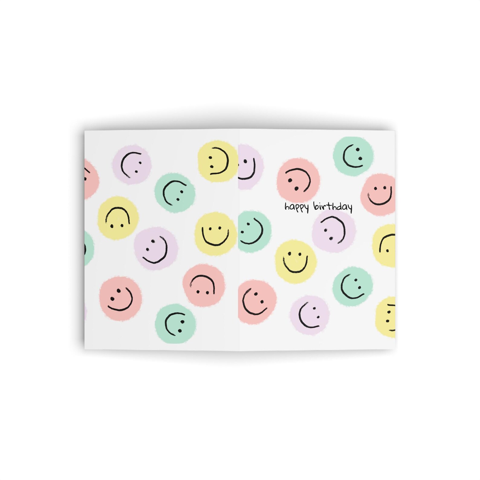 Hand-drawn Smiley Face Birthday Card: Colorful Happy Design - Etsy