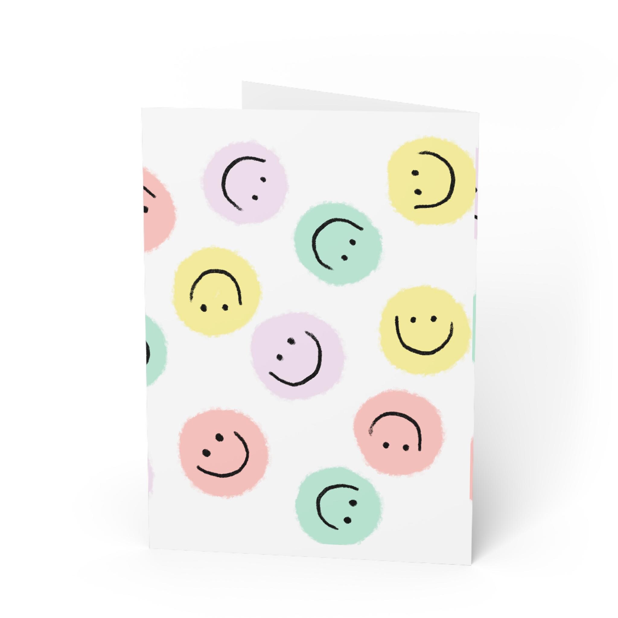 Hand-drawn Smiley Face Birthday Card: Colorful Happy Design - Etsy