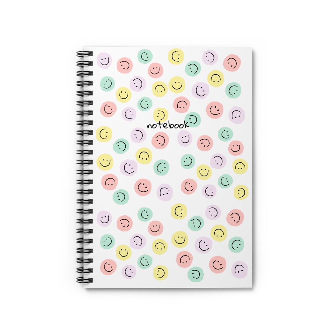 Smiley Face Spiral Notebook - Ruled Line, Vibrant, Bright and Playful ...