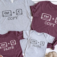 Copy Paste Shirt, Matching Shirts, Ctrl C Shirt, Ctrl V Shirt, Family ...