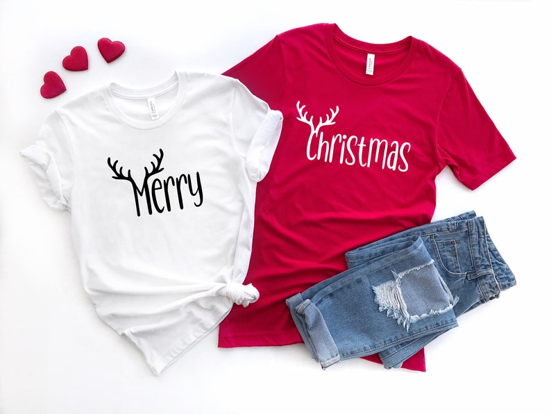 Merry Christmas, Matching Christmas Couples Shirts, Funny Matching ...
