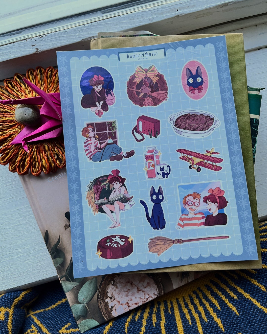 Kiki's Delivery Service Sticker Sheet Anime Stickers, Art for Water ...