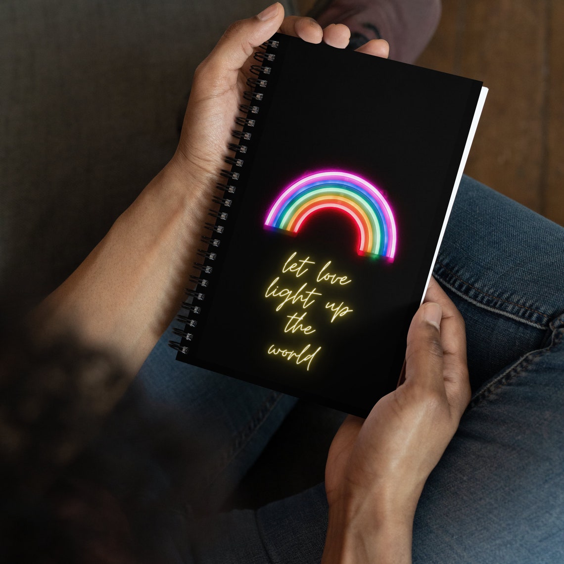 Spiral Notebook- "let Love Light up the World" - Etsy