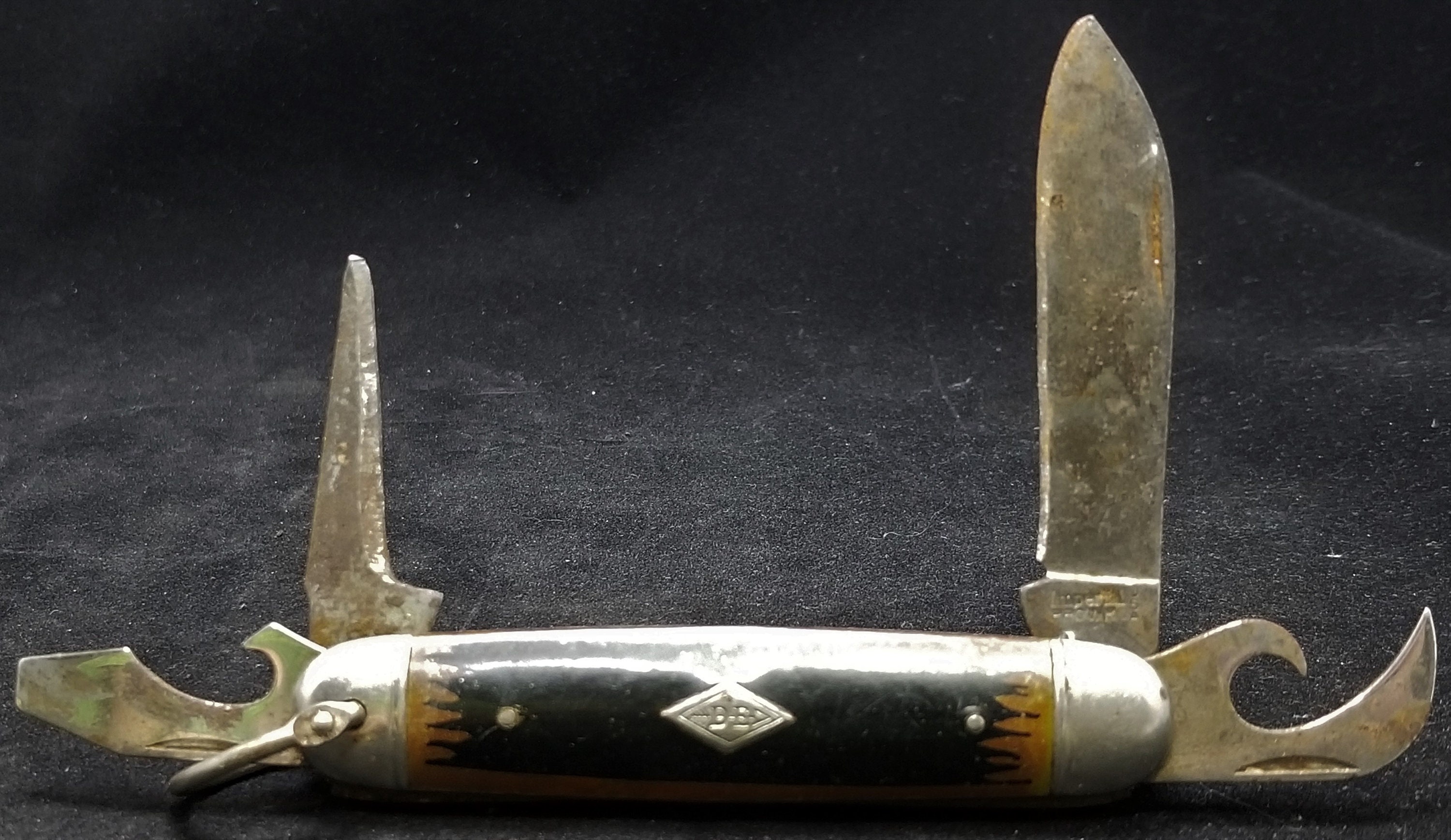 Vintage Jackknife Imperial DE Diamond Edge Metal Pocket Folding Utility ...