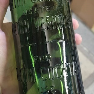 Martini Cocktail Bottle 1915-1940 Vermouth Liquor Green Embossed Glass ...
