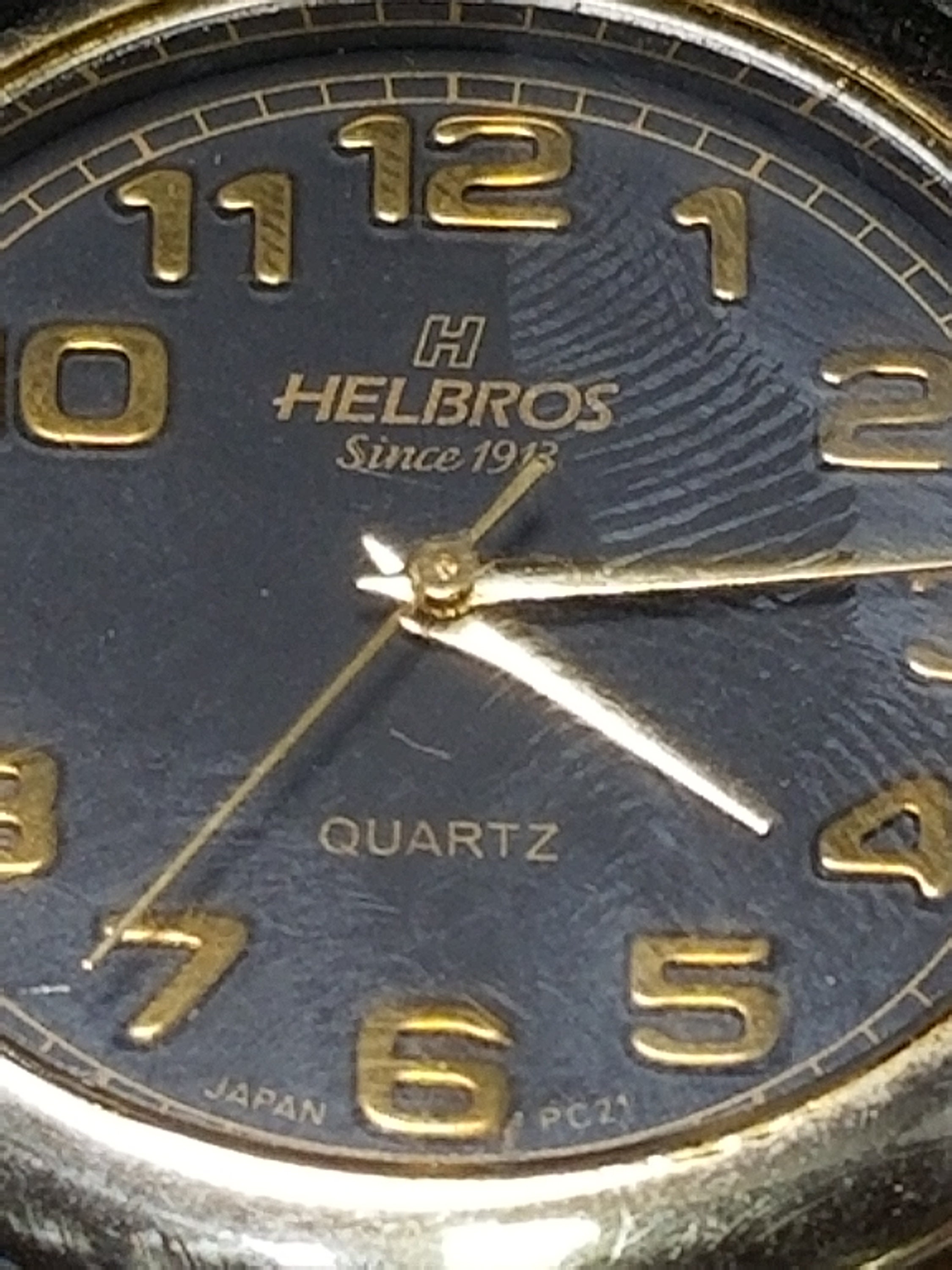 Vintage Mens Helbros Watch - Black Face Silver Band - Etsy