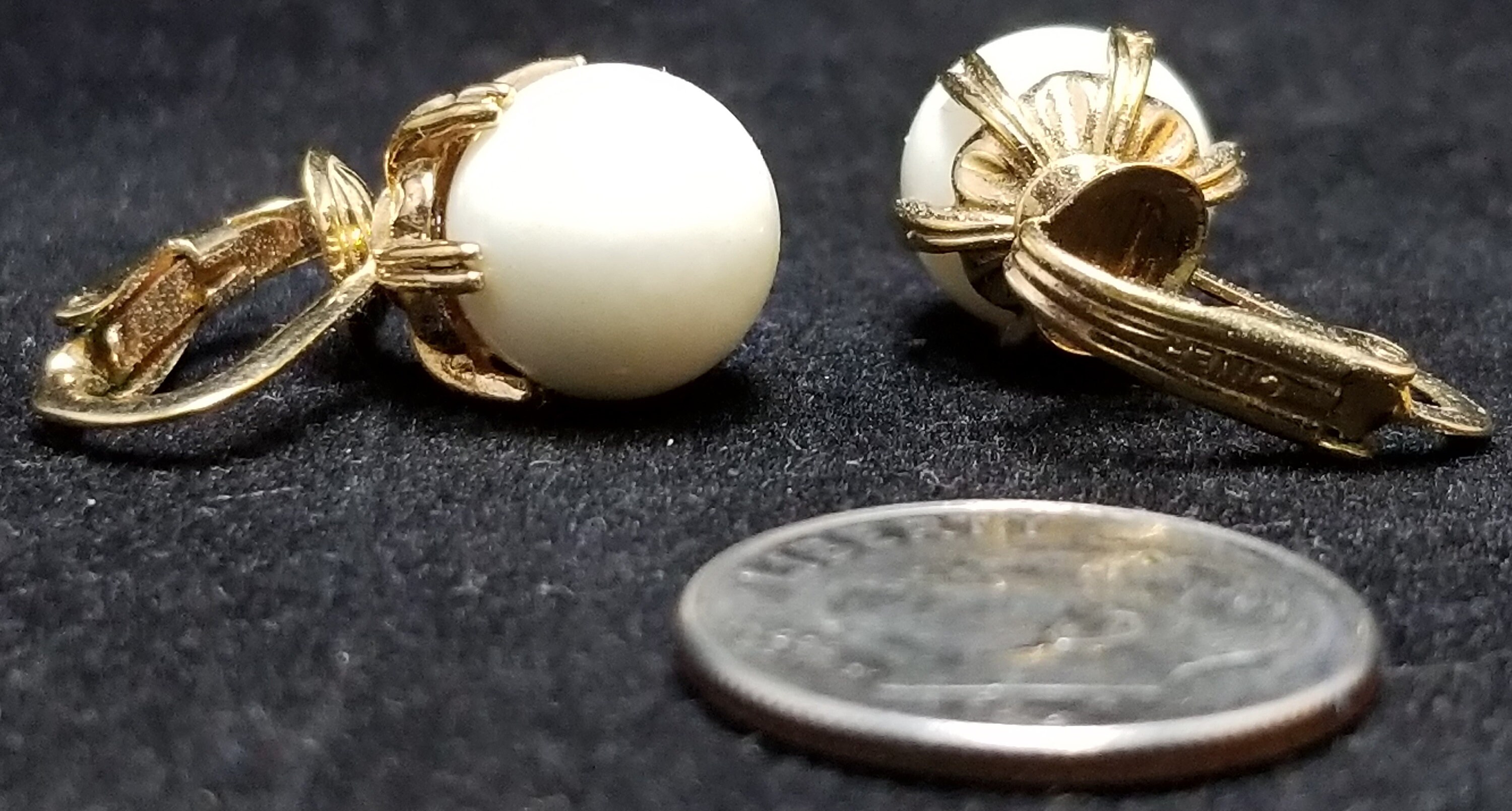 Ciner and Haskell Clip on Earrings Milk Glass - Etsy