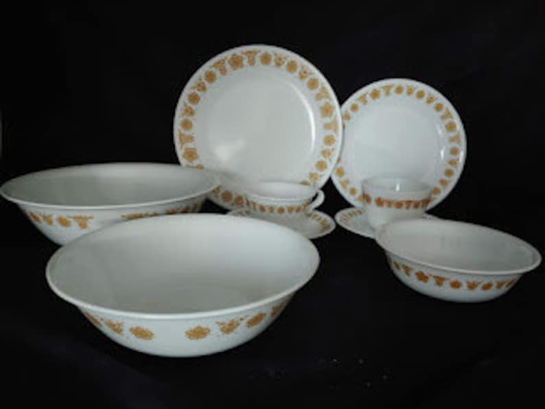 Vintage Butterfly Gold Corelle by Corning Dishware Sets & Serving ...