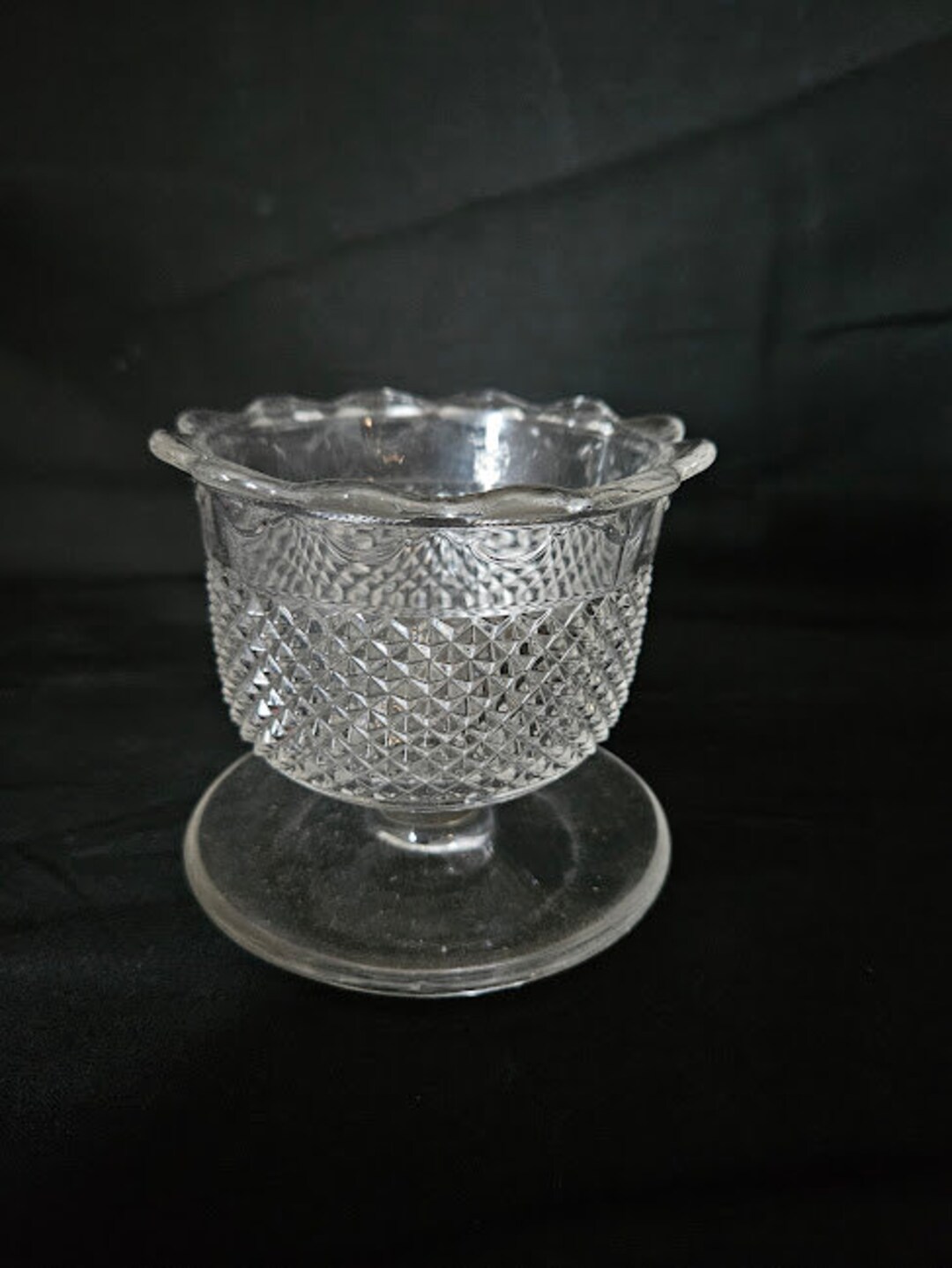 Indiana Glass - Diamond Point Compote Dish - Etsy