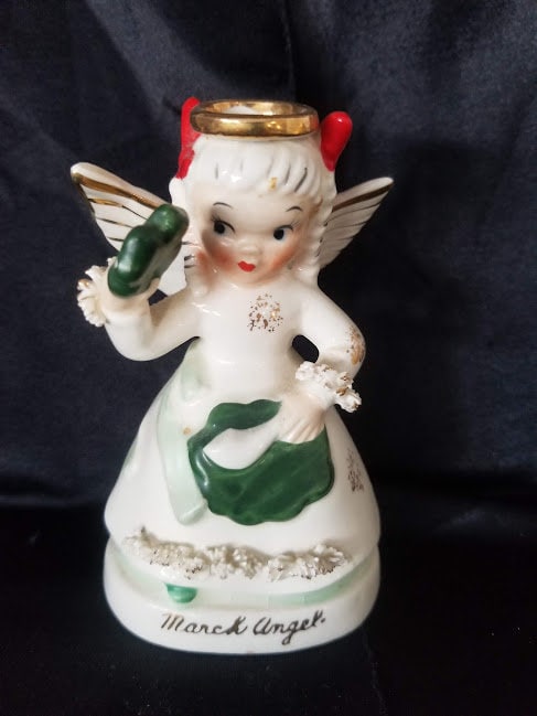Porcelain and Ceramic Figurine Angels – Various Months - Vintage Napco ...