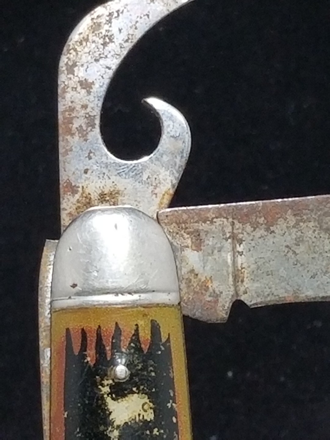 Vintage Jackknife Imperial DE Diamond Edge Metal Pocket Folding Utility ...