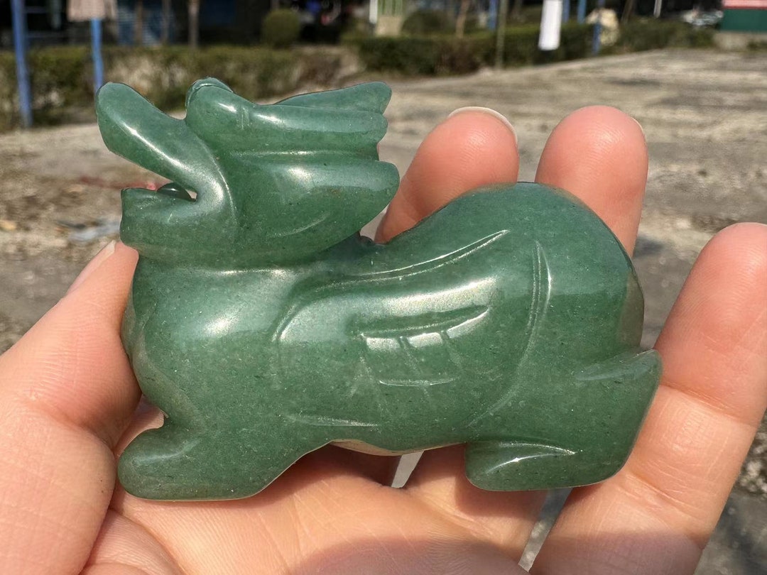 Natural Jade Pi Yao/pi Xiu Wealth Statue ,feng Shui Store Opening Gifts ...