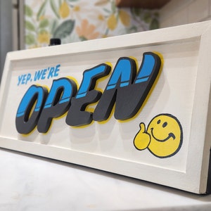Handmade 'OPEN / CLOSED' Sign - for Business Window or Storefront - Etsy