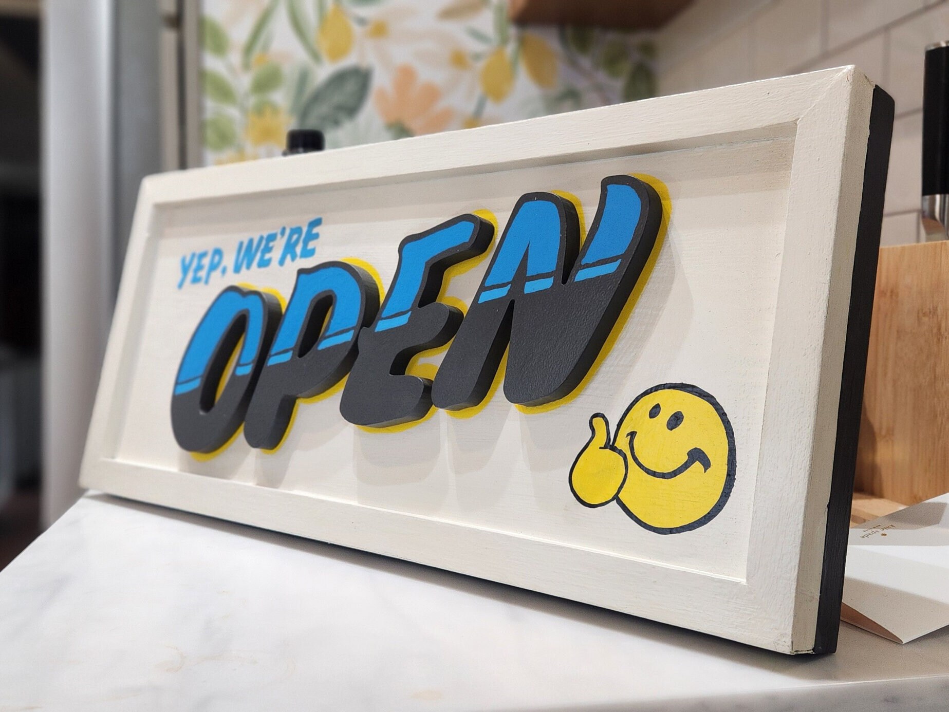 Handmade 'OPEN / CLOSED' Sign - for Business Window or Storefront - Etsy