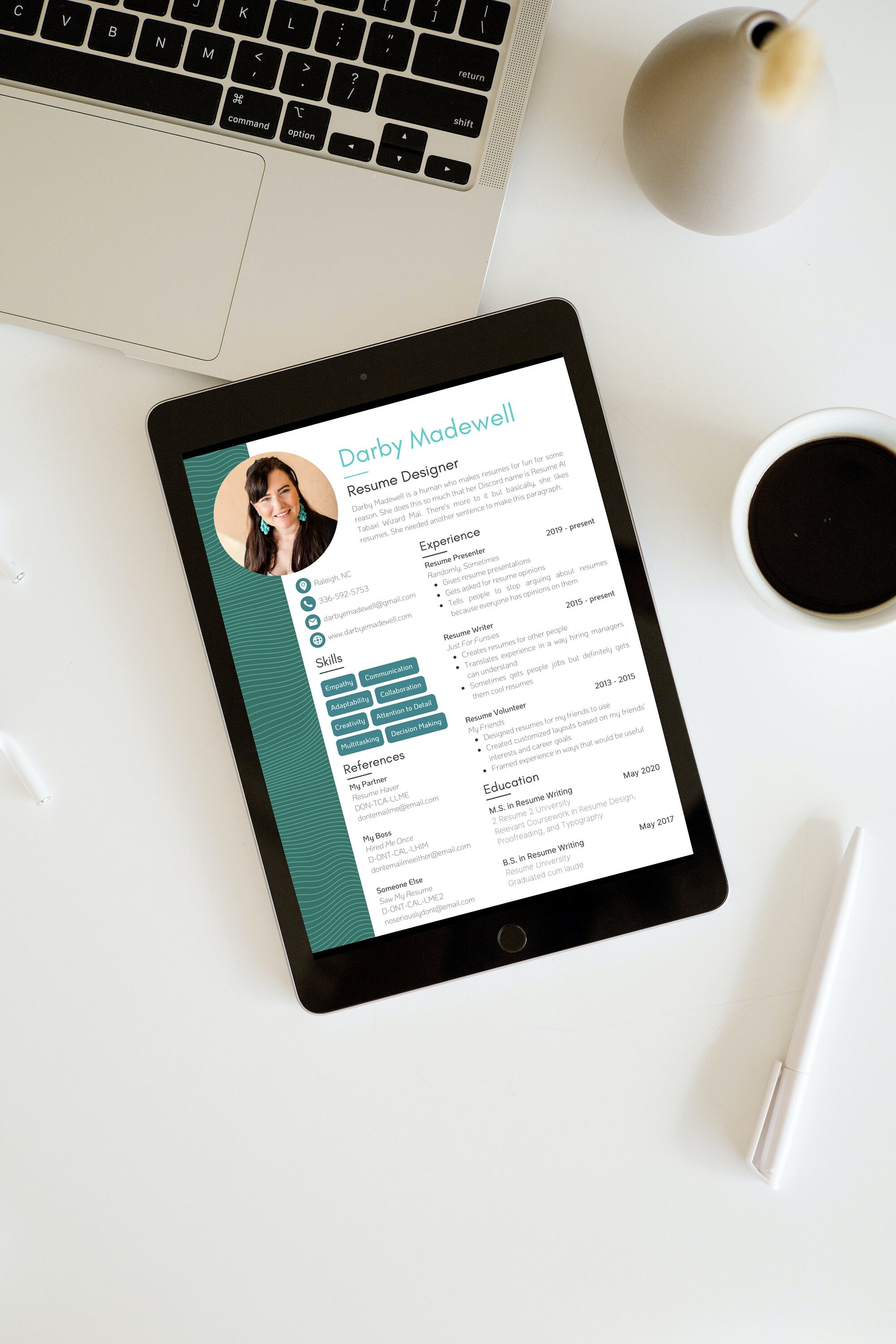 Digital Resume Template Make Waves Digital Download - Etsy