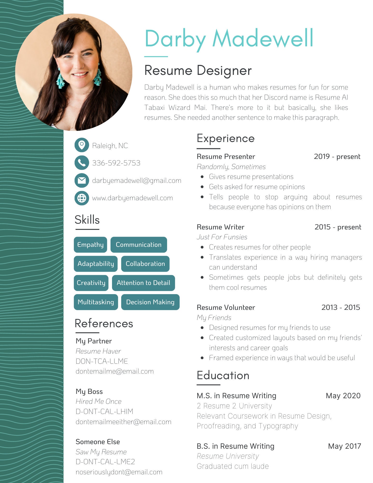 Digital Resume Template Make Waves Digital Download - Etsy