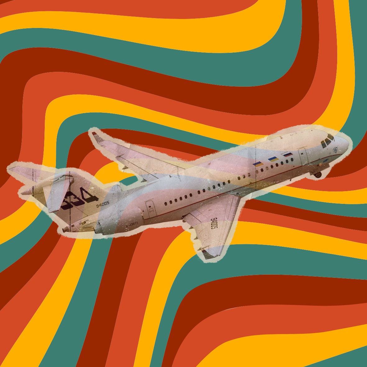 Airplane Sticker Digital Art - Etsy