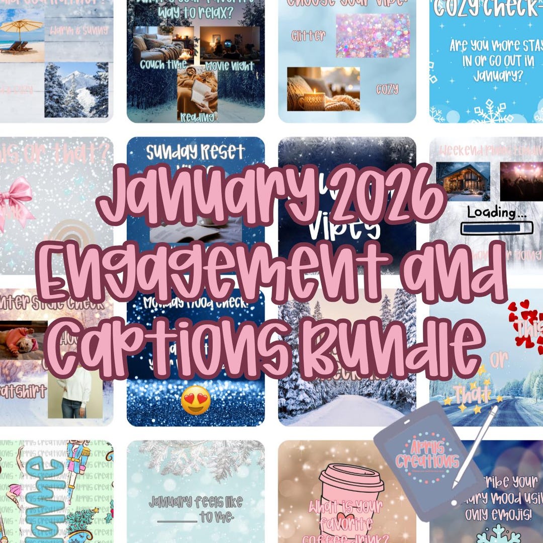 January Engagement Posts – Done-for-you Social Media Content (graphics ...