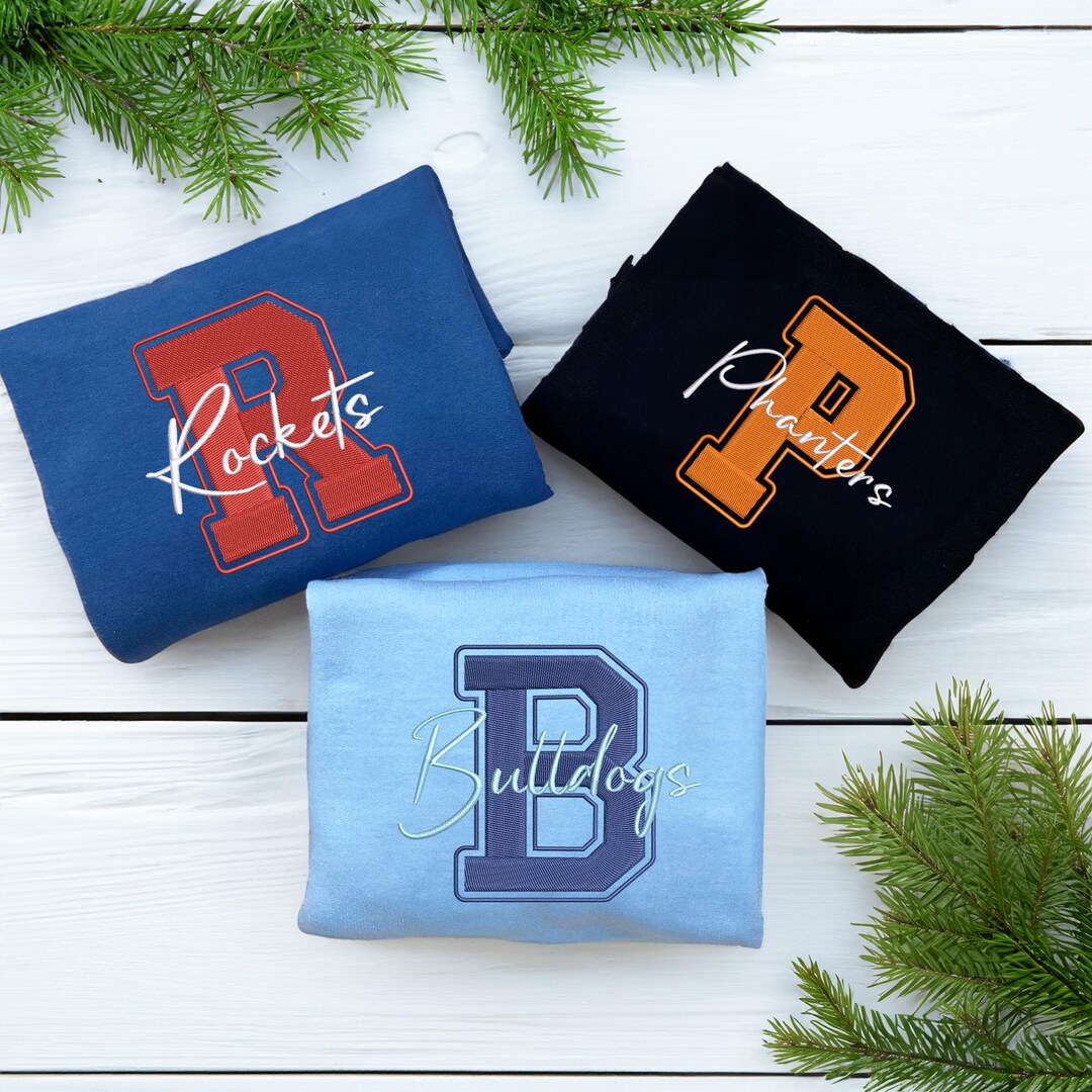 Football Game Day Shirt, Custom Embroidered Football Team Collegiate ...