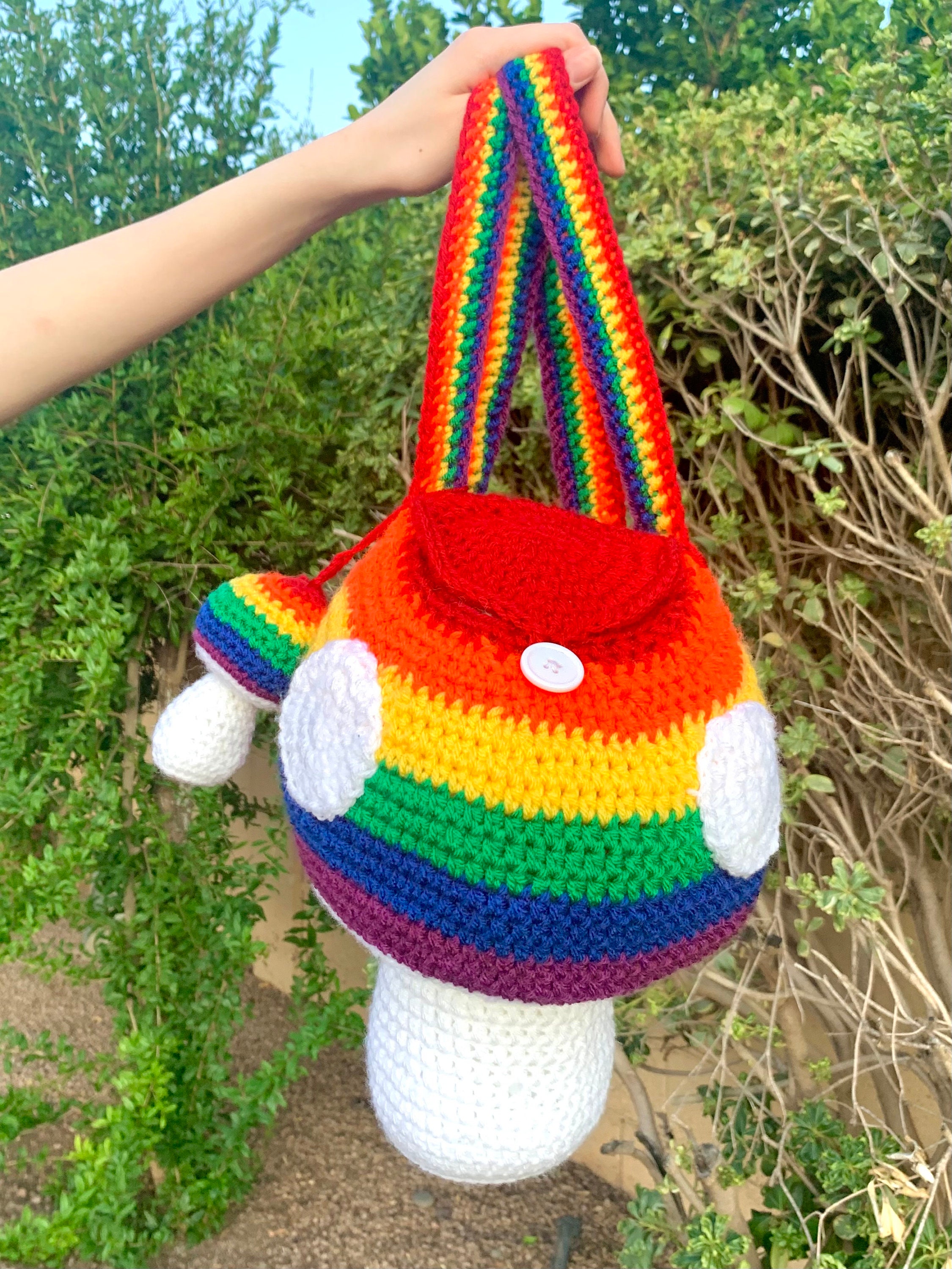 Crochet Mushroom Backpack LGBTQ Pride Edition - Etsy