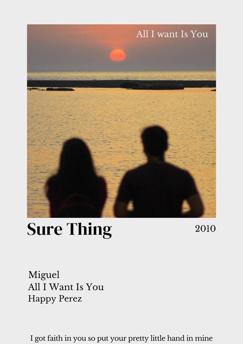 Sure Thing Miguel Poster - Etsy
