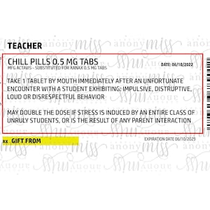 Personalized Prescription Candy Jar Label, Candy Chill Pills Birthday ...