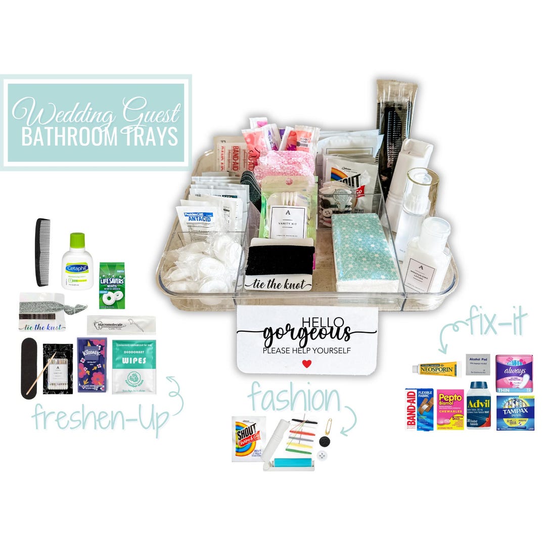 Wedding Bathroom Tray, His & Hers Bathroom Amenities, Wedding Guest ...