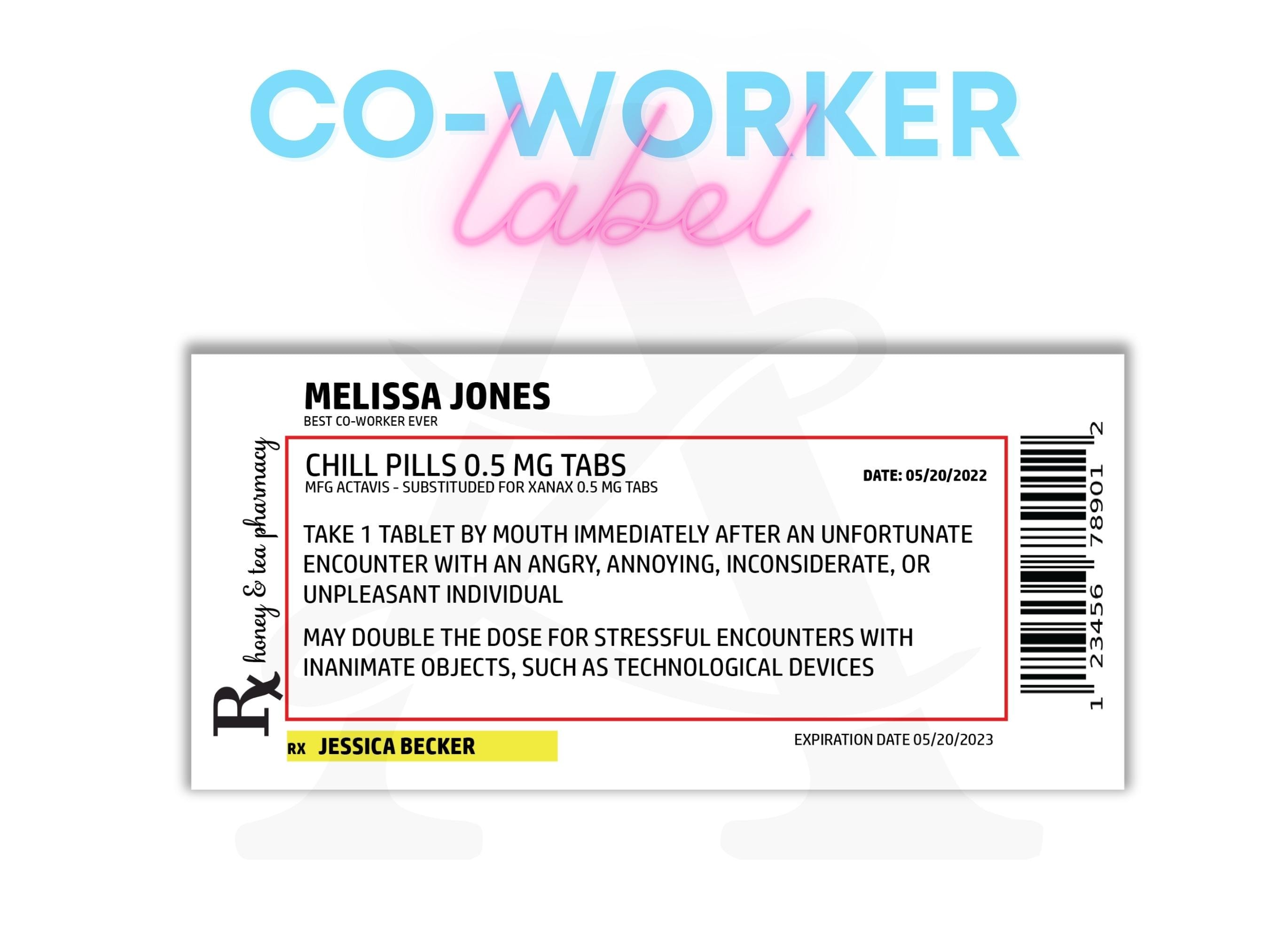 Personalized Prescription Candy Jar, Candy Chill Pills, Fake ...