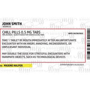 Personalized Prescription Candy Jar Label, Candy Chill Pills Birthday ...