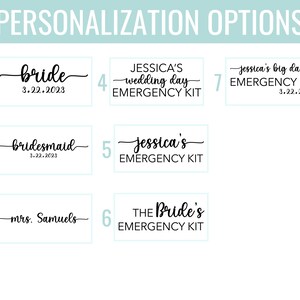 Deluxe Personalized Bridal Emergency Kit, Bridal Emergency Kit ...