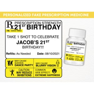 Personalized Prescription Candy Jar, Candy Chill Pills, RX Candy ...