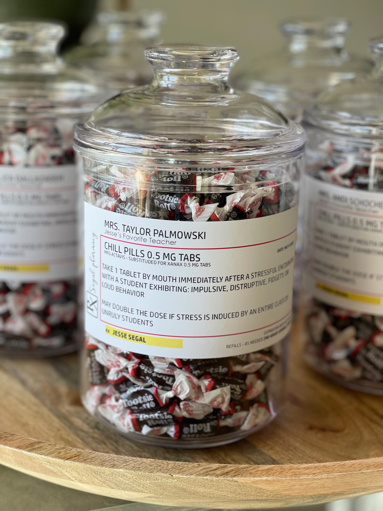 Personalized Prescription Candy Jar, Candy Chill Pills, Fake ...