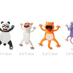 3D Cartoon Animal Bookmarks, 3D Wacky Animal Bookmarks, Funny Animal ...
