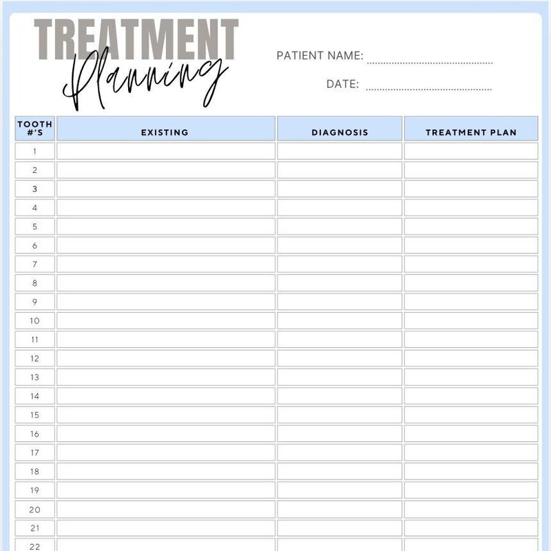 Dental Office New Patient Forms - Etsy