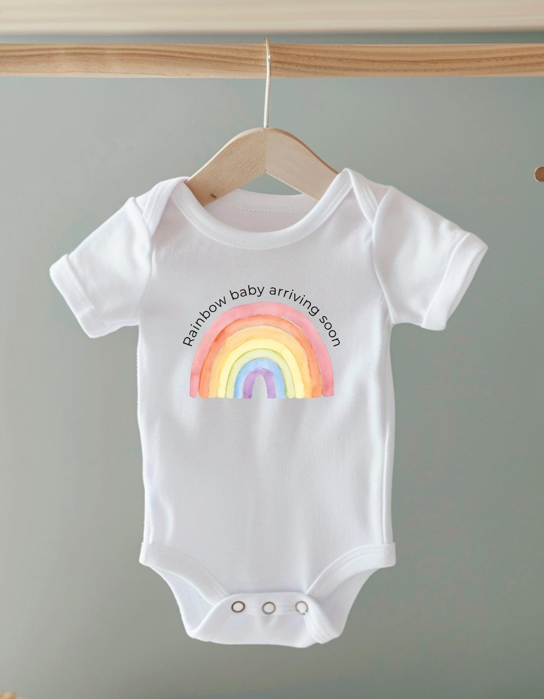 Rainbow Baby Announcement - Etsy