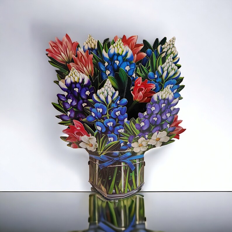 3D Pop-up Flower Card Valentine's, Birthday, Get Well, Boquet Card ...