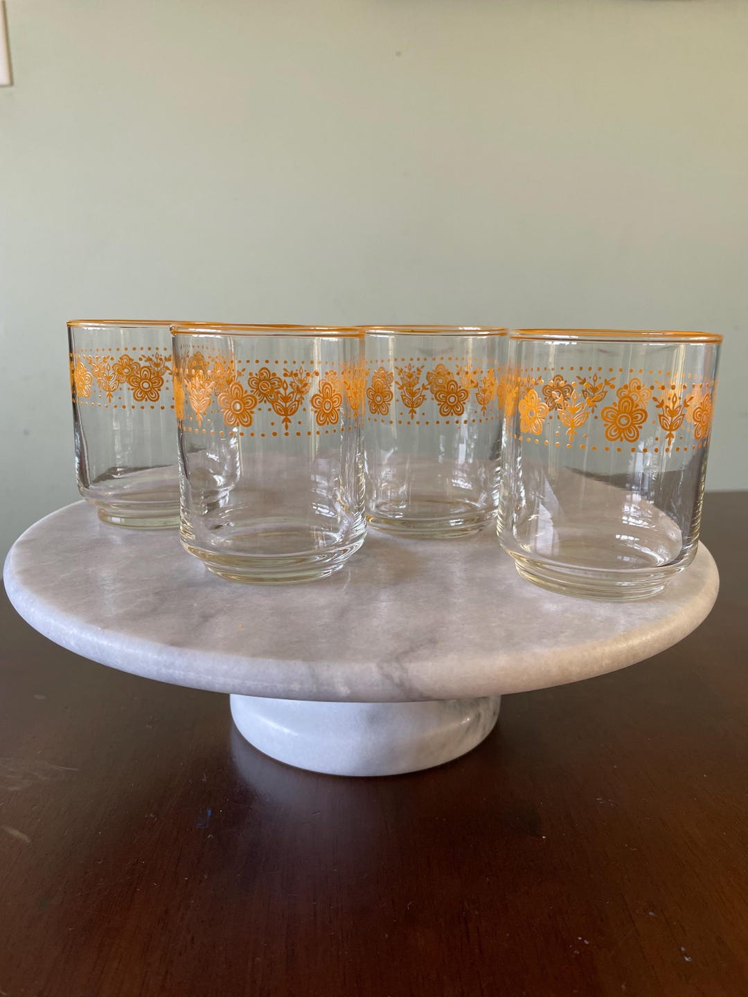 Vintage Pyrex Corelle Butterfly Gold Juice Glasses 3in - Etsy