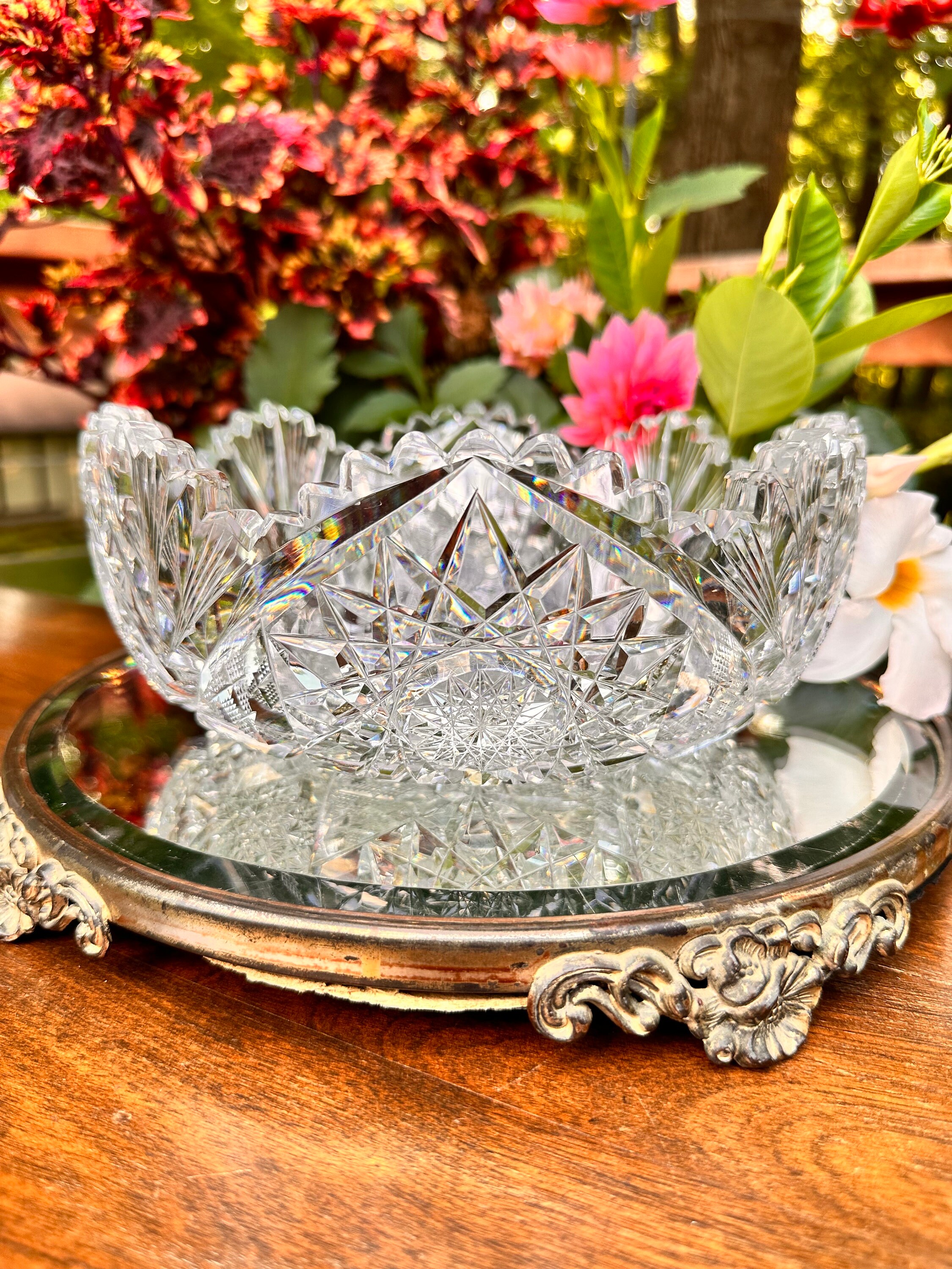 Antique Libbey Glass Company Sultana American Brilliant Period Cut ...