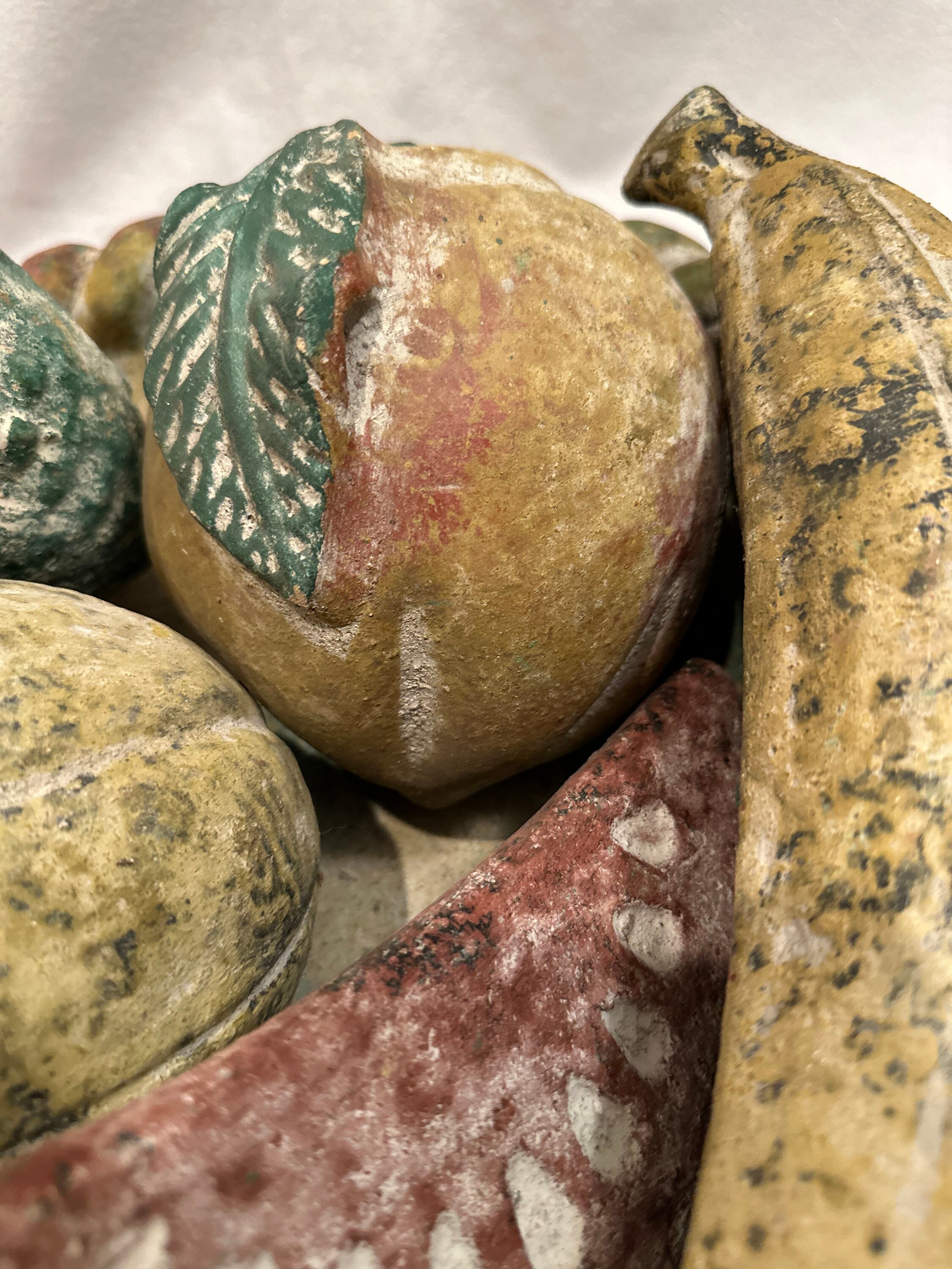 Terracotta Clay Hand Painted Pottery Braided Bowl With Fruit Set of 6 ...