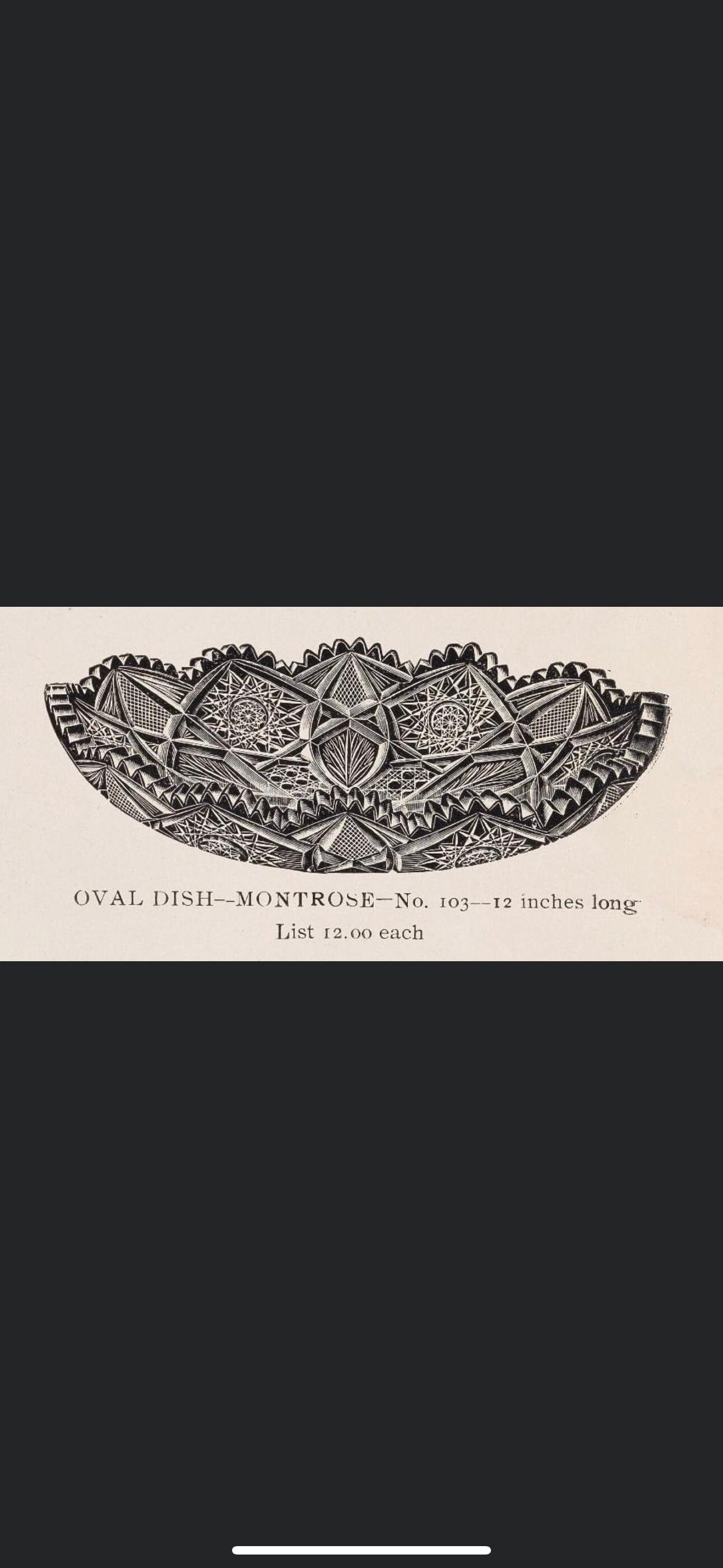 Antique 1904 Crystal Serving Bowl American Brilliant Period Shotton ...