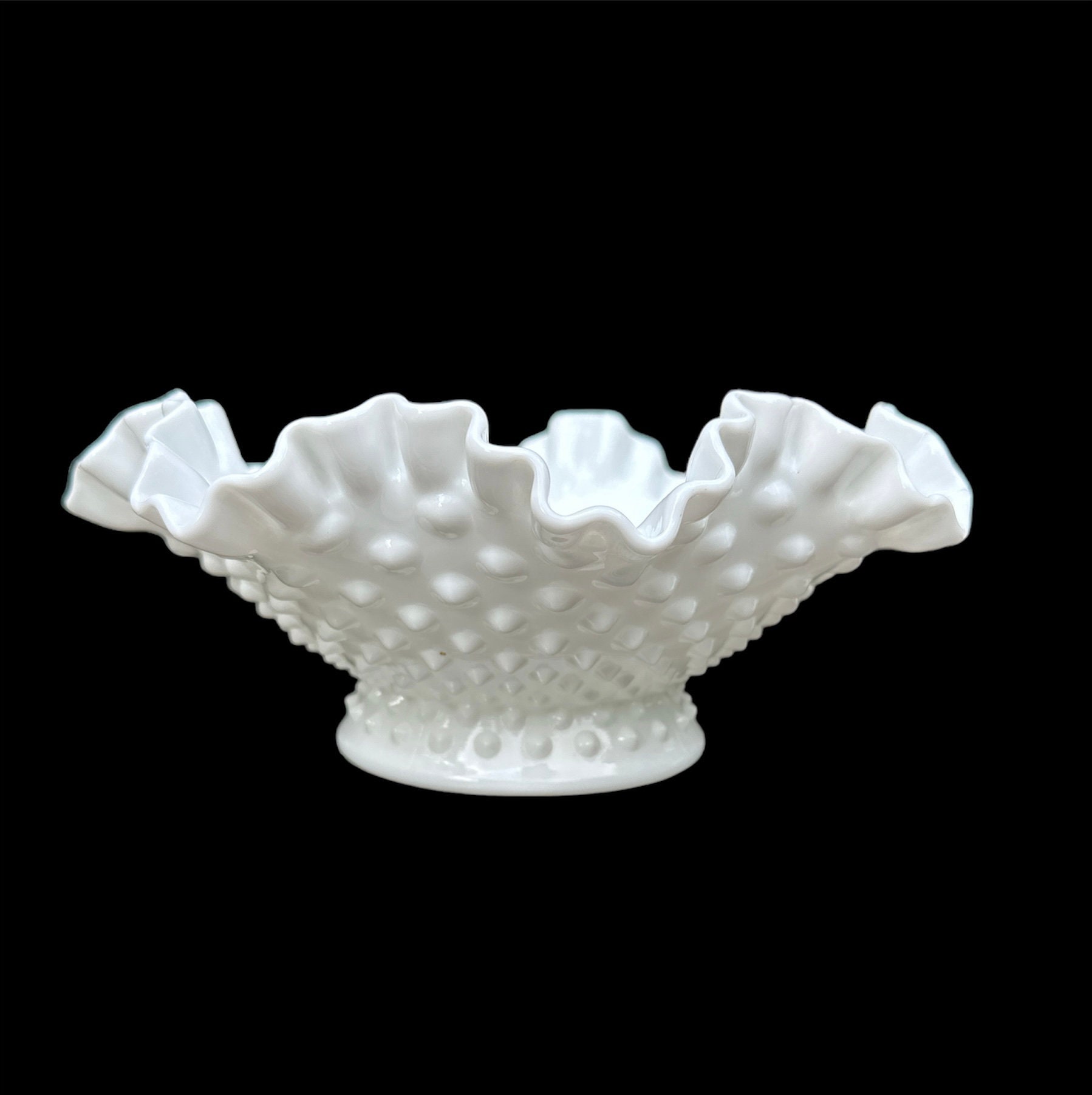 Mid 20th Century Vintage Fenton Milk Glass Hobnail Epergne - Etsy