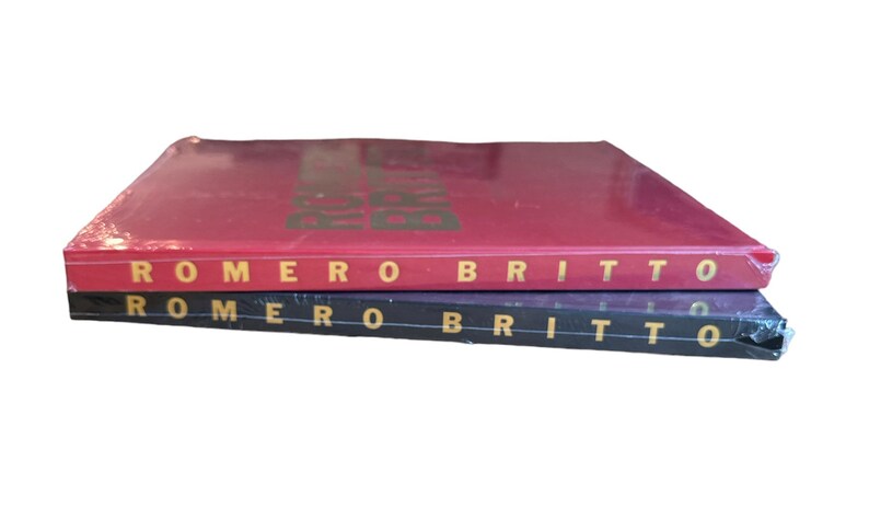 Romero Britto Coffee Table Art Hardcover Book Originals Red and Black 2016 Original Shrink Wrap ...