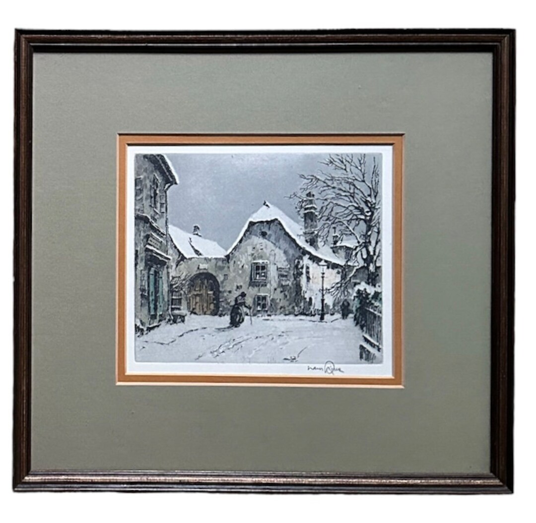 Early 20th Century Hans Figura Signed Color Etching Beethoven’s House ...