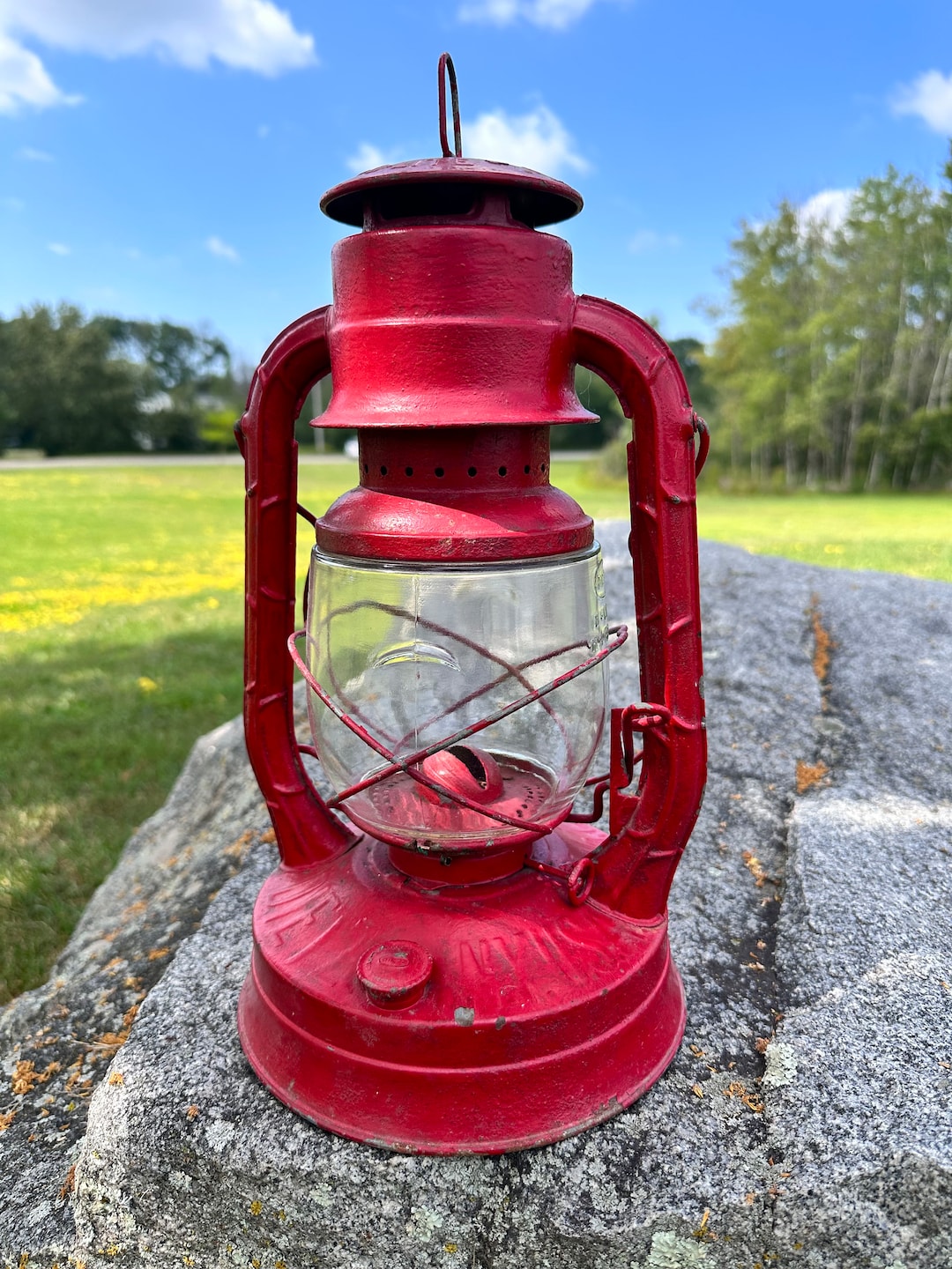 Vintage Red Lantern Dietz New York Usa - Etsy
