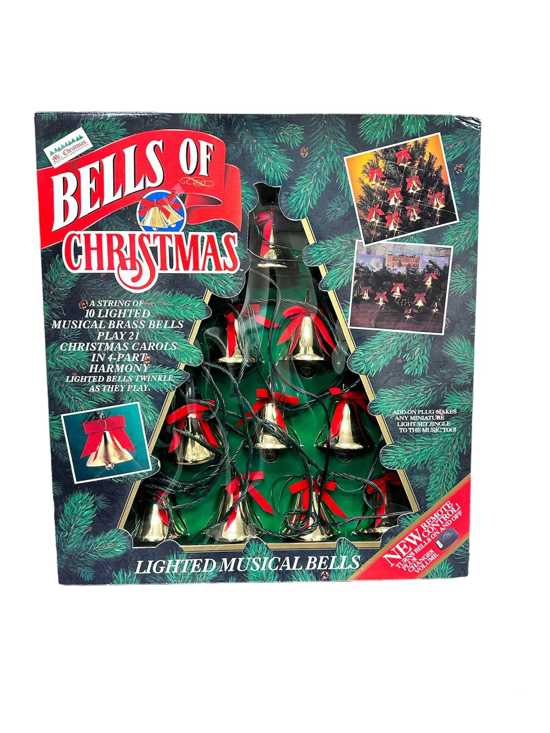Vintage Mr. Christmas Bells of Christmas 10 Lighted Musical Bells 21 ...