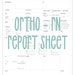 Ortho RN Report Sheet: Detailed Assessment (digital Download) - Etsy